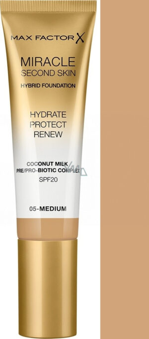 Max Factor - Fond De Teint Miracle Second Skin Hybride - 05 Medium - Drest