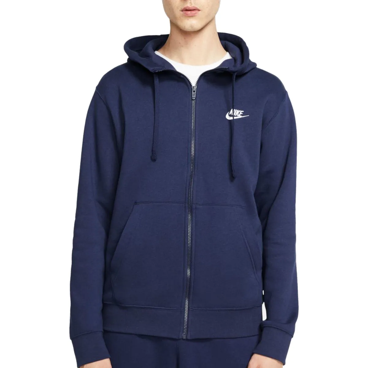 Nike - Sweat à capuche entièrement zippé Nike Sportswear Club Fleece Bleu - Drest