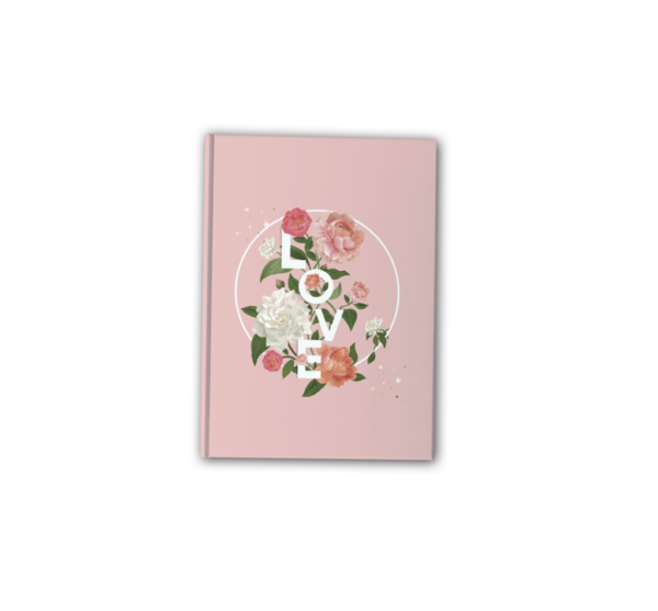 DUO ACCESSORIES - Bloc Note Rose Floree "Love" - Rose - Drest