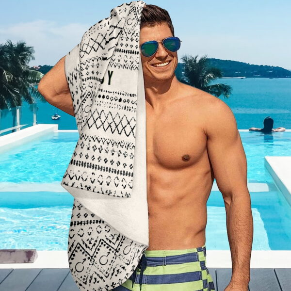 DUO ACCESSORIES - Serviette De Plage Homme Fantasy - Blanc - Drest