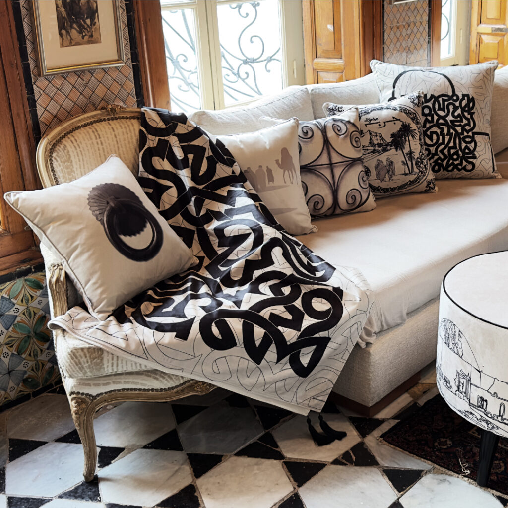 DUO ACCESSORIES - Coussin Carré Jahfa Djerba - Blanc - Drest