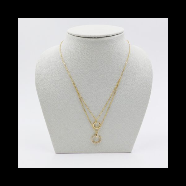 LOLLY ACCESS - Collier Crystal Multi-Rangs À Pendentif Doubles Clous ...