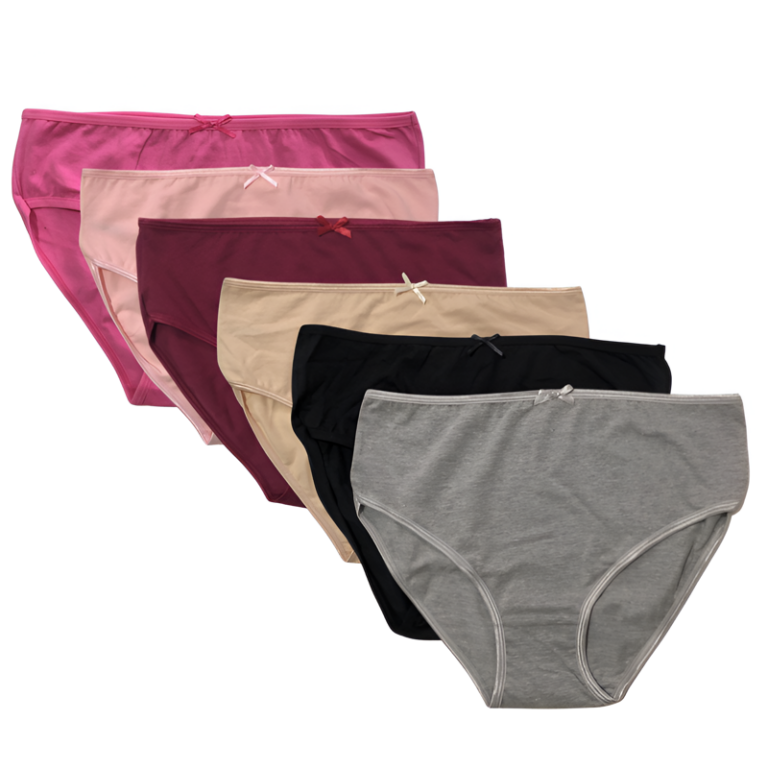 R&H - Pack 6 Slips Femme Coton - Multi couleurs - Drest