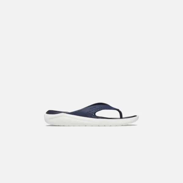 Crocs -Crocs Claquettes Literide Flip - 205182-410 - Bleu Marine BLANC ...