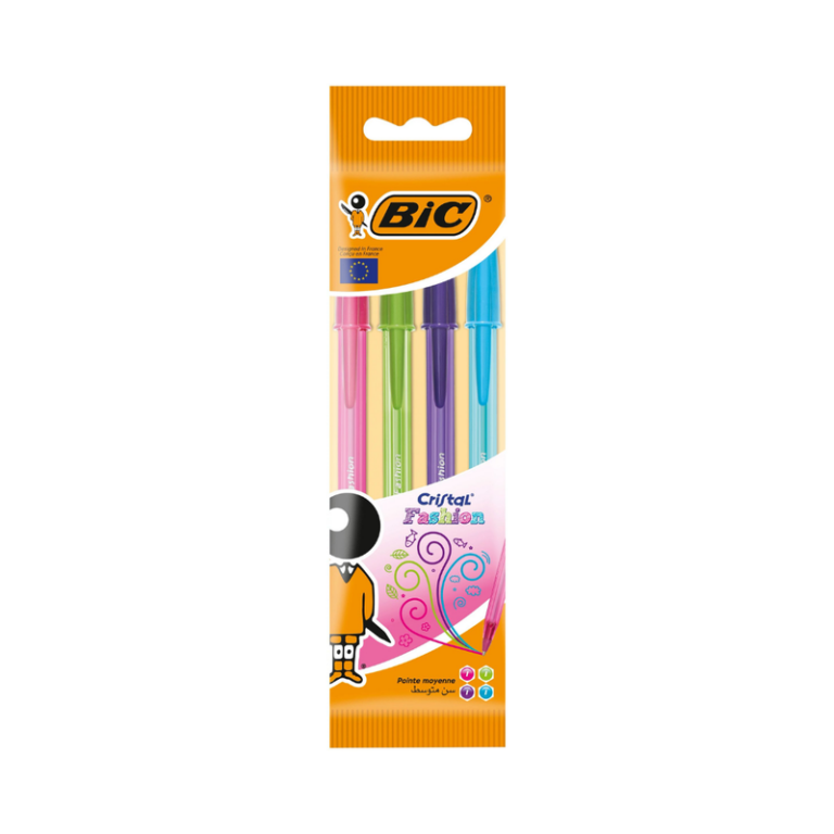 BIC - BIC Cristal Fashion Stylos-Bille Pointe Large Couleurs, Fun Pack ...