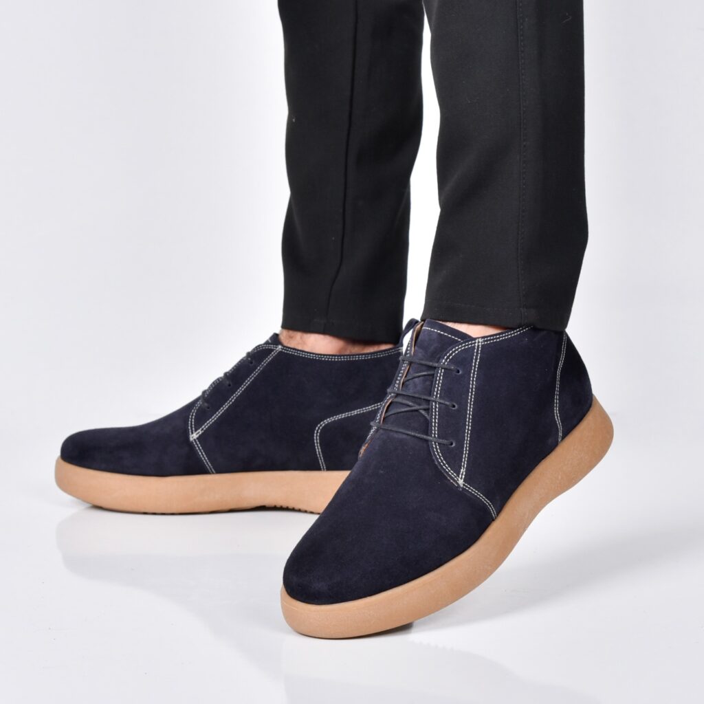 CRB Shoes - Bottines CRB Cuir Homme C3 - Bleu Daim - Drest