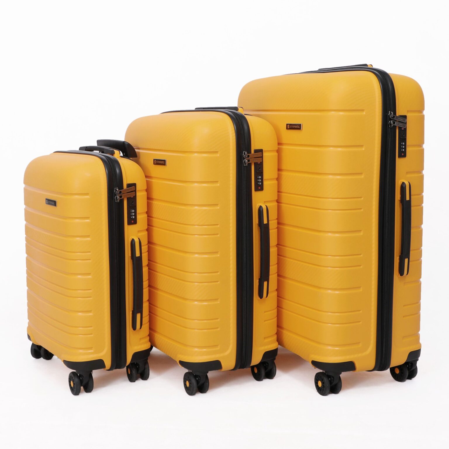 STARBAG – Série de 4 valises en polypropylène incassable Jaune Noir - Drest